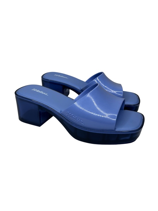 Melissa | Shoes | New Melissa Glossy Periwinkle Slide Shape Sandals ...